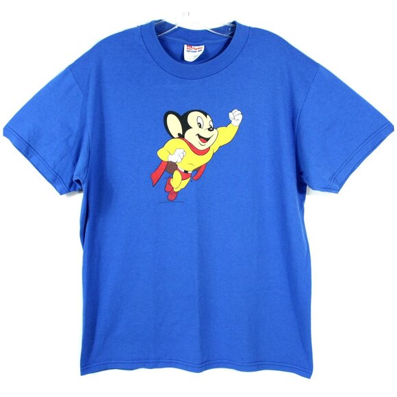 Hanes | Shirts | Vintage Hanes Mighty Mouse Cartoons Cotton Blend Mens ...